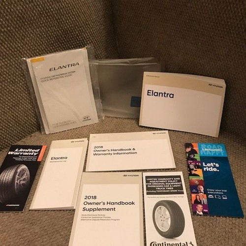 2018 Hyundai Elantra Owners Manual w/ Navigation & Bluelink guide and ...