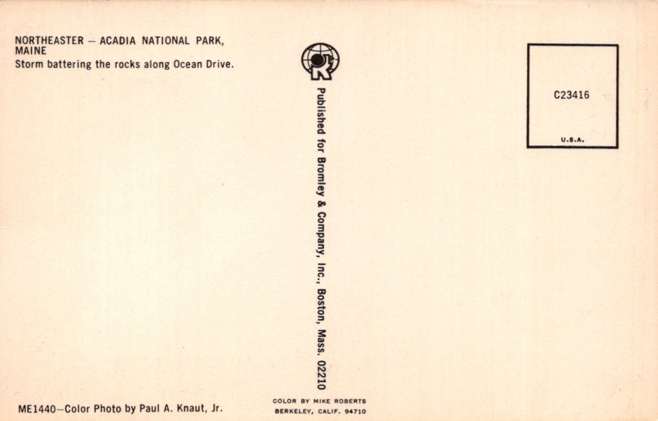 Northeaster Acadia National Park Maine Storm Battering Rock Ocean Drive ...