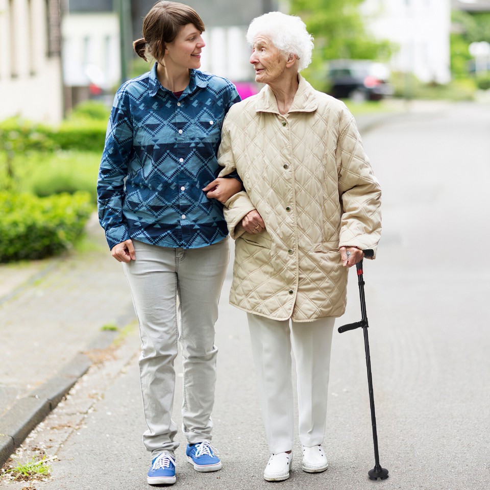 Lightweight Folding Walking Cane LED Light Walking Stick Bell With ...