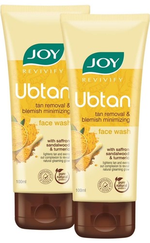 Joy Tan Removal Ubtan Face Wash For Bright & Glowing Skin (2x100ml ...