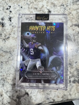 J.J. McCarthy Rookie 2024 Wild Card Haunted Monster Hit SCARY SP ...