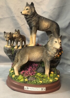 Bradford Exchange Summer Serenity Protectors Of The Pack Wolf Family ...