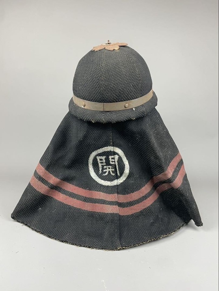 Japanese Firefighter Fire Helmet Vintage Fire Brigade Shikoro Protector ...