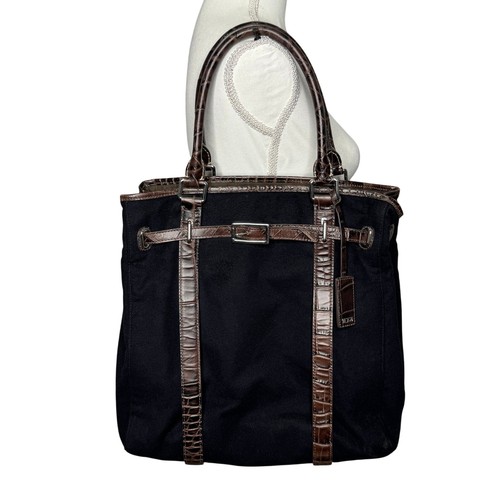 Tumi 100% Cashmere Tote Bag Purse Business Casual Leather Luxury ...