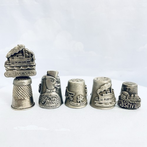 Collectable Pewter Thimbles Tennessee Lot of 5 Nicholas Gish | eBay