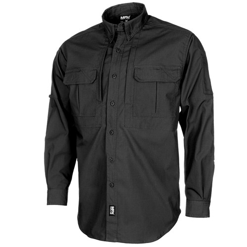 MFH Long Sleeved Teflon Coated Ripstop Attack Shirt Mens Military ...