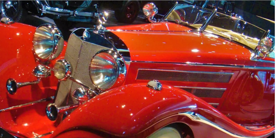 Mercedes-Benz 1930s 8Cyl Engine Spoke Wheel Rims1 1:18 Scale Metal Body ...