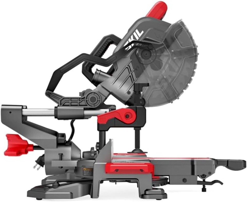 SKIL 10 Amp 7-1/4" Single Bevel Miter Saw Compact Rail System & LED ...