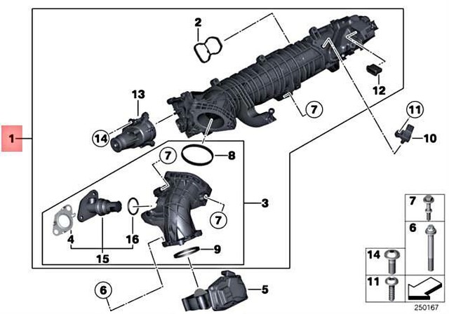 Genuine OEM Engine Intake Manifold for BMW 11617811909 for sale online ...
