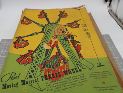 Vintage Reed Toys Moving Musical Ferris Wheel Cardboard Punch Out Toy ...