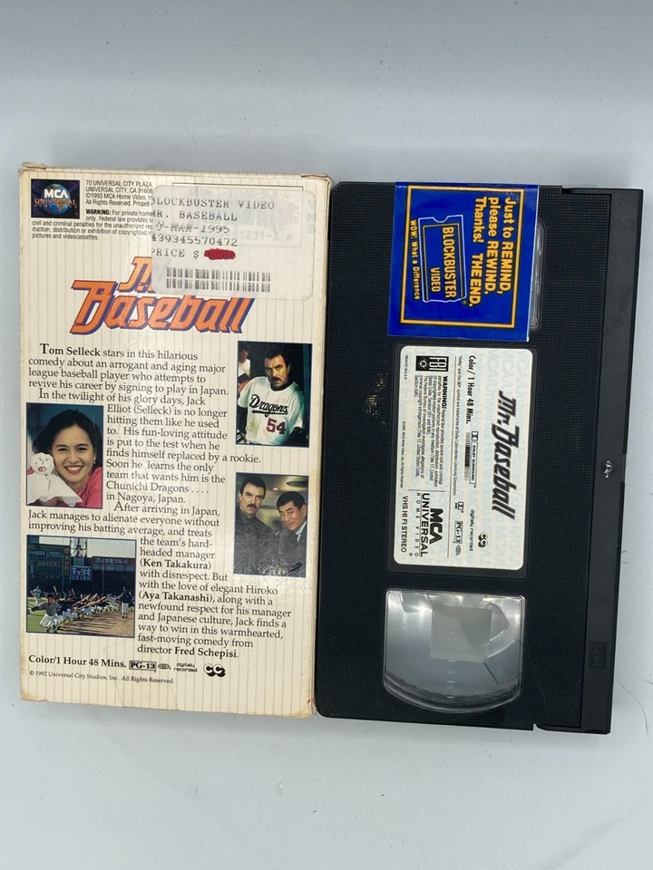 Mr. Baseball (1992), VHS Movie, MCA Home Video (1993), Ex BB Rental | eBay