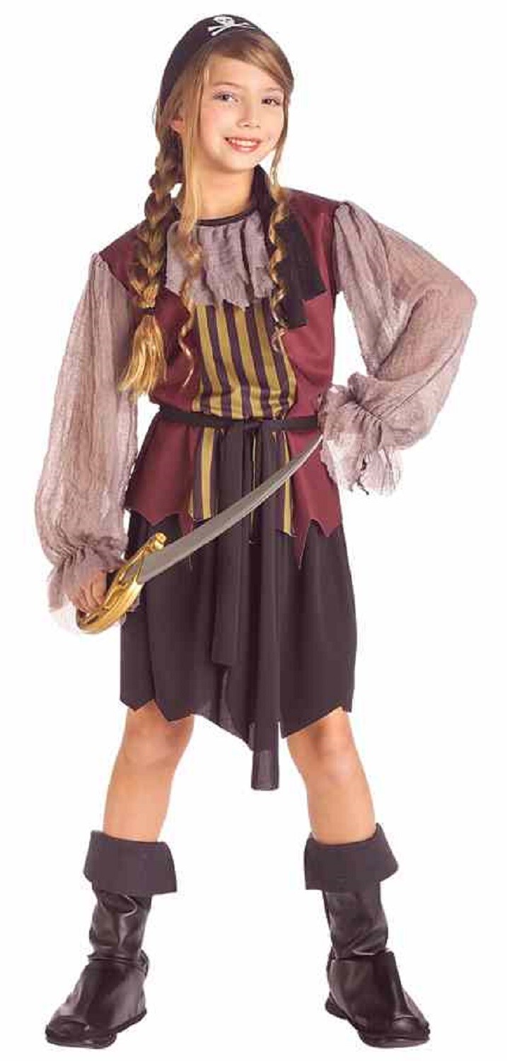 Queen of the Sea Caribbean Pirate Wench Girl Fancy Dress Halloween ...