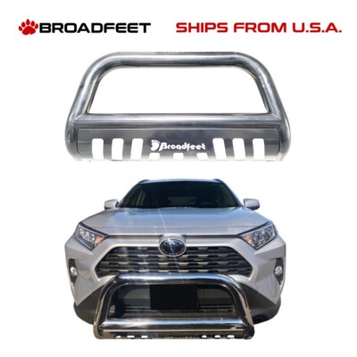 fits Toyota RAV4 2019-2024 Front Bull Bar (DW7) Stainless Steel Bumper ...