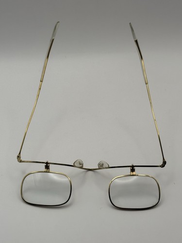 Vintage Reading Glasses | Gold Tone Hinged Flip Down Lens | eBay
