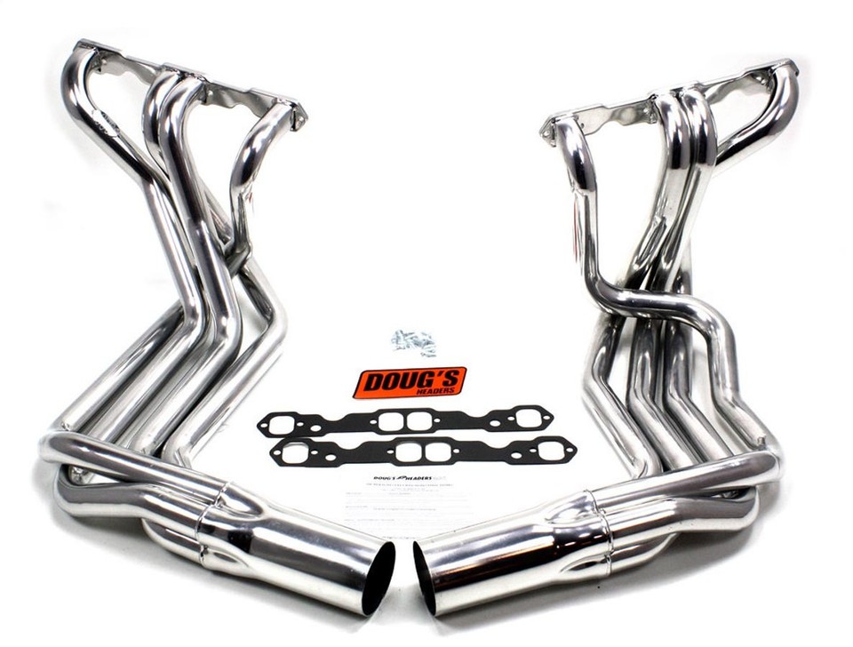 DOUGS HEADERS D380 - SBC Side Mount Headers - Silver - 63-82 Corvette ...