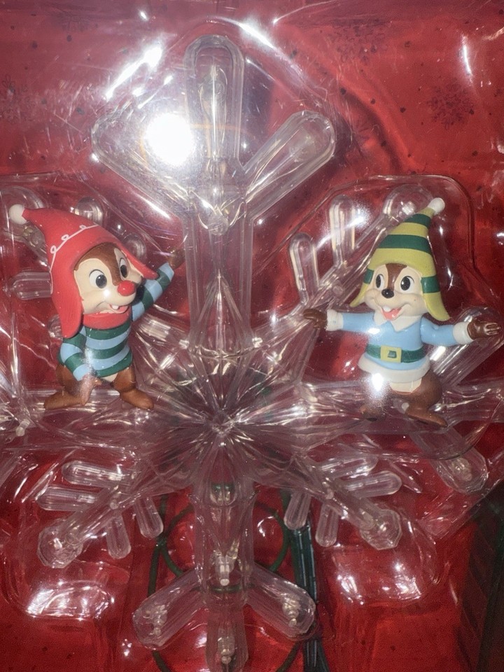 Disney Parks Chip 'n Dale Light-Up Holiday Tree Topper (NEW IN BOX) | eBay