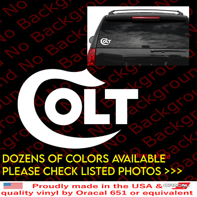 COLT Firearms Vinyl Decal Die Cut Sticker for 2A Gun Rights Pistol AR ...