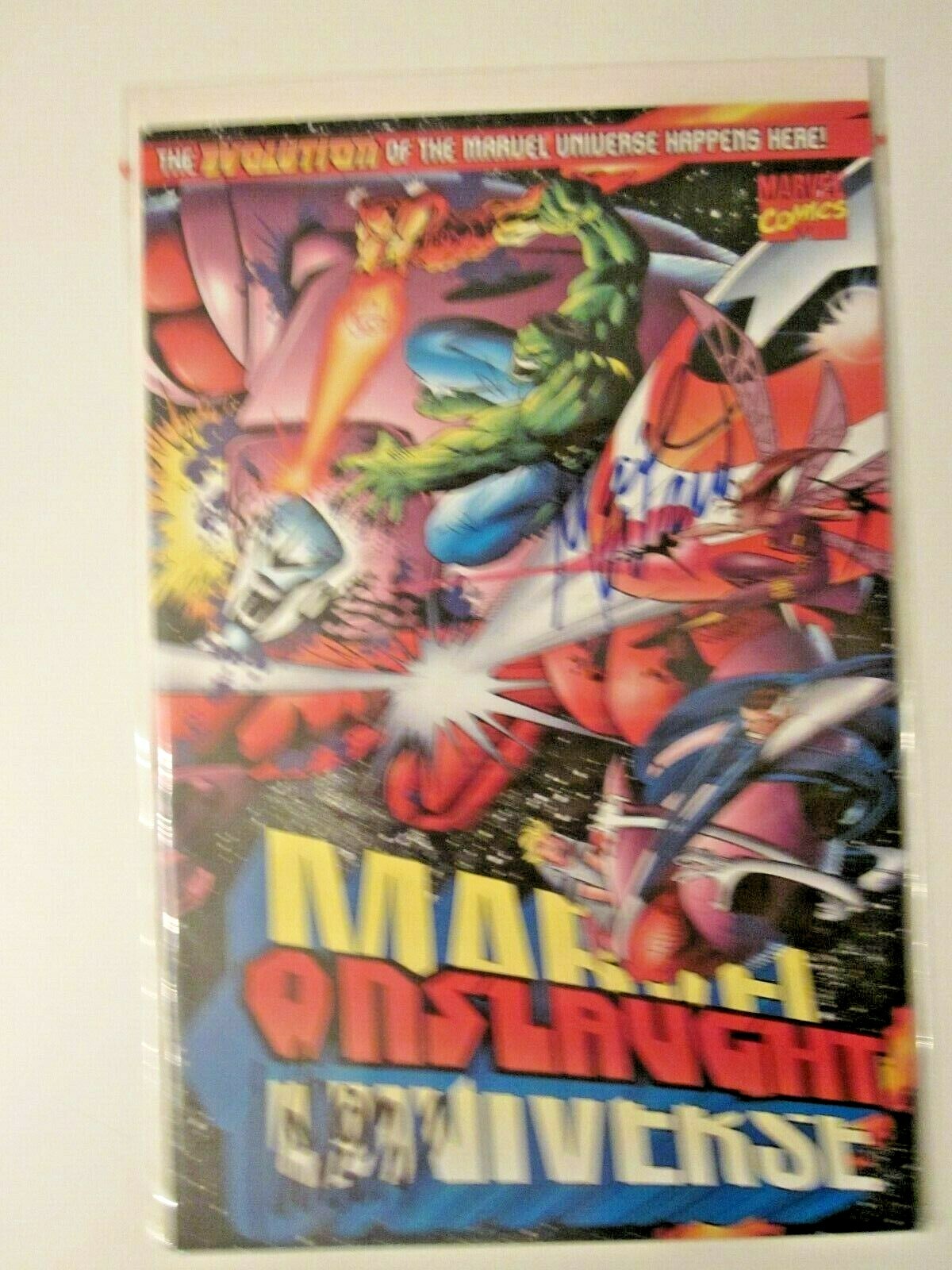ONSLAUGHT : MARVEL UNIVERSE SIGNED BY WRITER MARK WAID & ARTIST ADAM ...