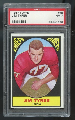 1967 Topps #68 Jim Tyrer Chiefs PSA 7 NEAR MINT | eBay