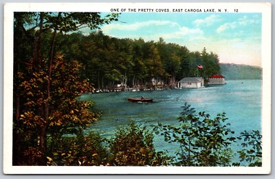East Caroga Lake Pretty Cove New York VINTAGE Postcard 8474 | eBay