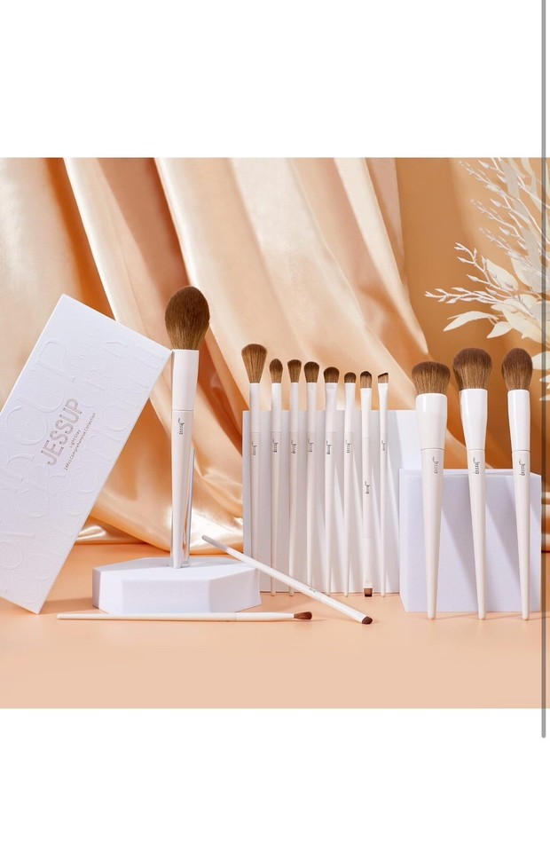 Jessup Makeup Brushes 14Pcs Makeup Brush Set Premium Synthetic Powder ...