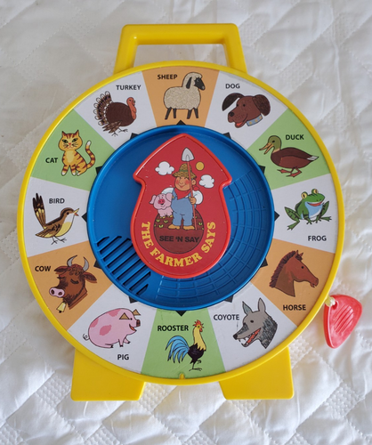 Fisher Price The Farmer Says See n Say Farm Animal Sounds Pull String ...