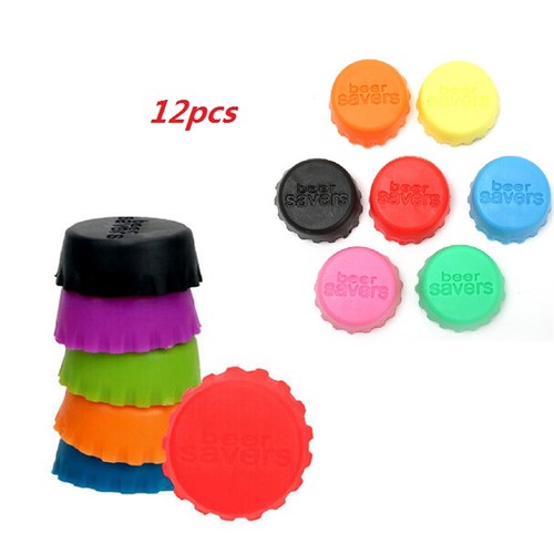 12pc SET Silikon-Kronkorken, Beer-saver, Bier Kapsel ...