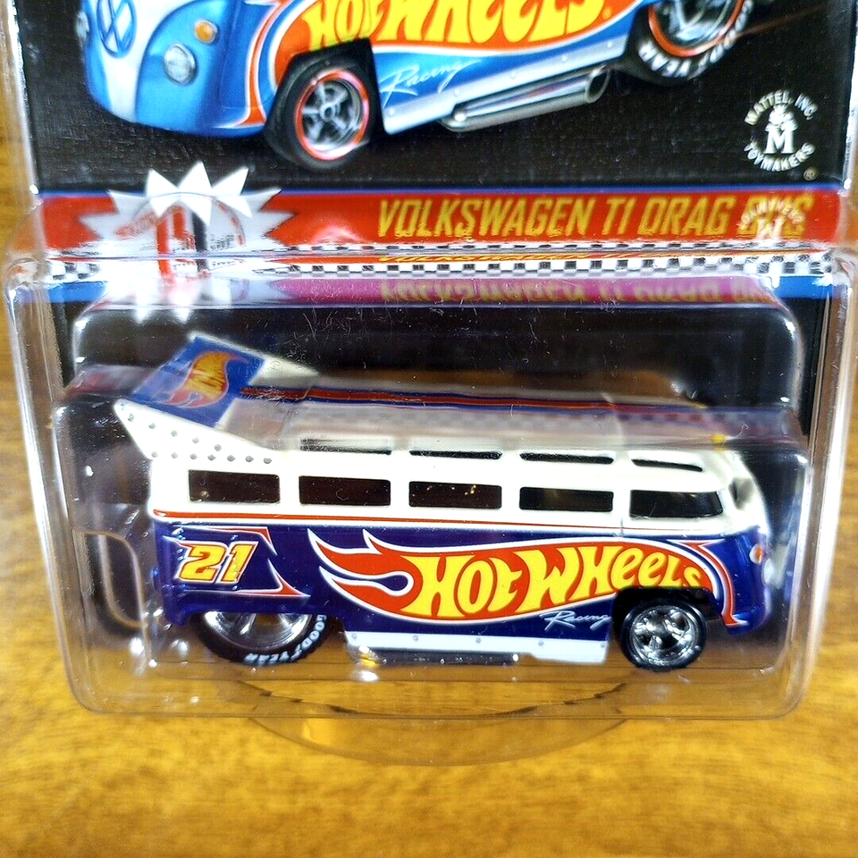 Hot Wheels RLC VW Volkswagen T1 Drag Bus 3250/4000 Blue White Real ...