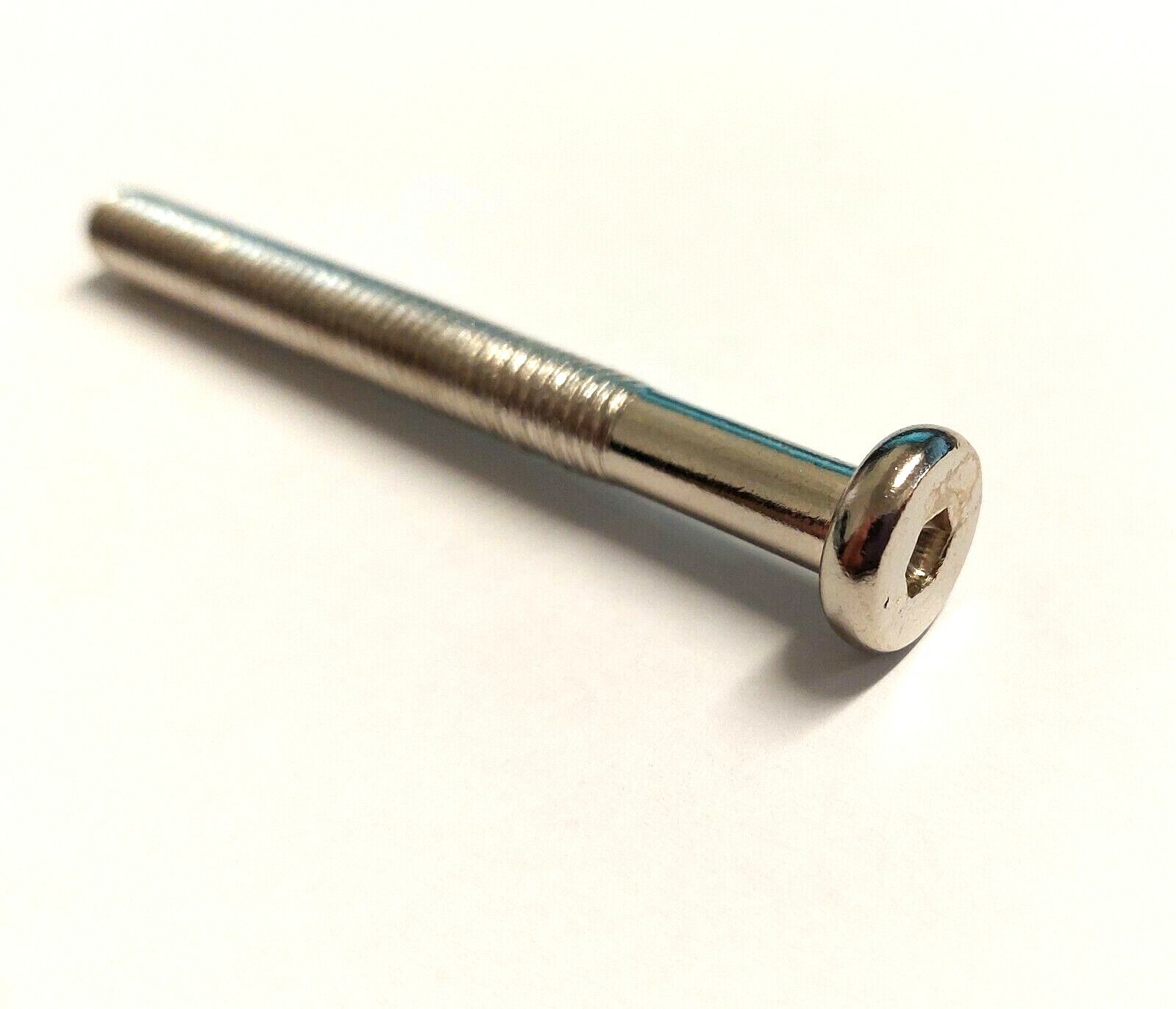 Qty 20 Furniture Bolt Allen Key M8 (8mm) x 75mm Nickel Plated Connector ...