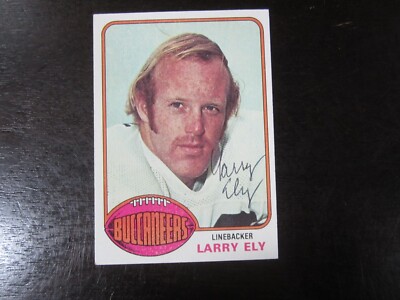 1976 Topps # 243 Larry Ely Autograph Signed Auto Card (M2) Tampa Bay ...
