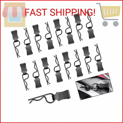 HobbyPark 50pcs Universal RC Car Body Clips w/Pull Tabs Black R Pins ...