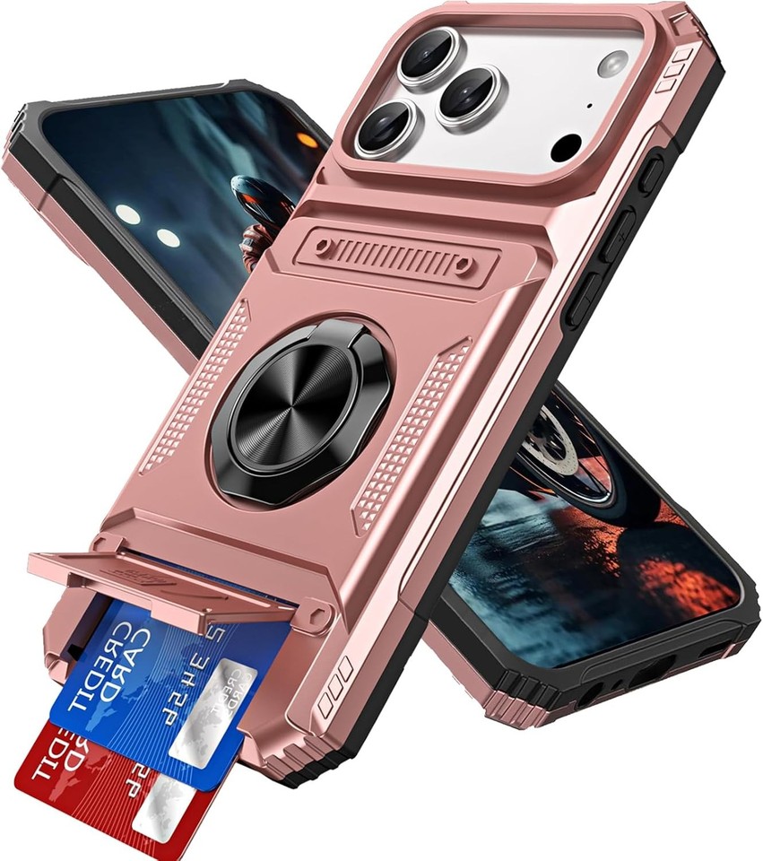 For iPhone 17 16 E 15 14 13 11 8/7 Case Shockproof Card Wallet Magnet ...