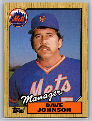 Dave Johnson 1987 Topps Set Break BASEBALL #543 New York Mets Manager ...