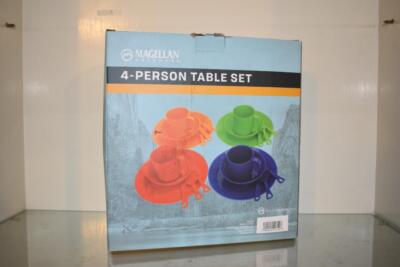 Magellan Camping Outdoors 4-Person Table Set Plates,Bowls,Mugs,Utensils ...