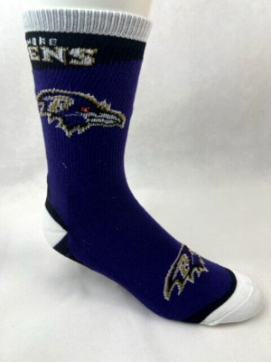 Baltimore Ravens Crew Purple Socks | eBay