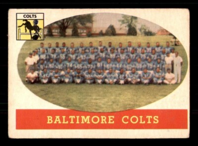 1958 Topps Football #110 Baltimore Colts GD *f2 | eBay
