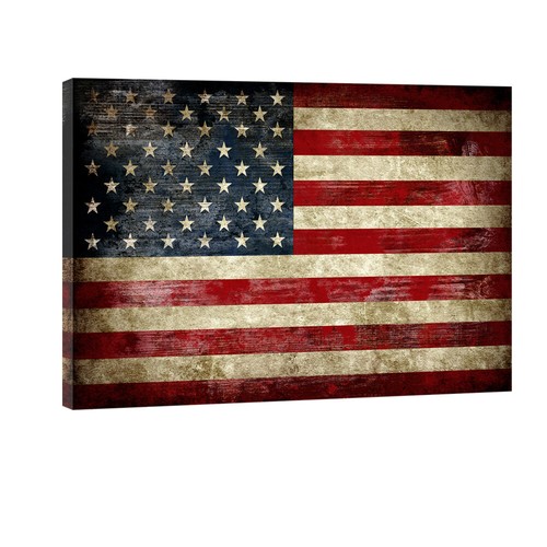 Extra Large Old Vintage American Flag Canvas Prints Wall Art Pictures ...