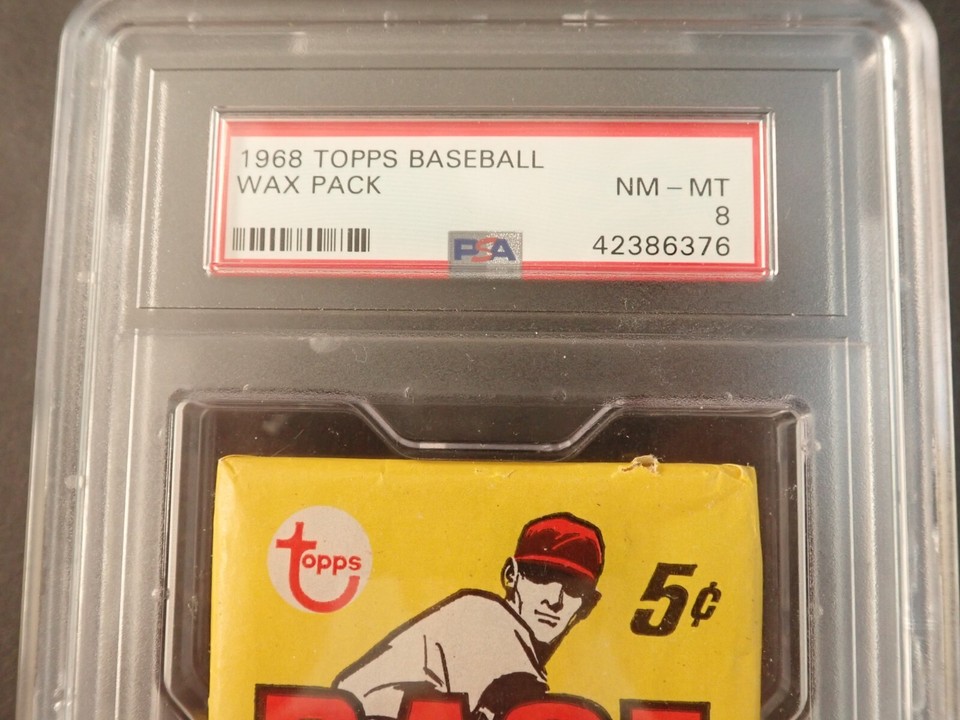1968 TOPPS BASEBALL WAX PACK PSA GRADED 8 NM-MT | eBay