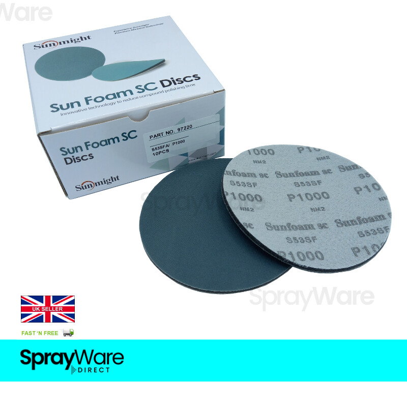 Sunmight Foam Finishing Sanding Discs Abrasive Grit 1000 - 3000 SC ...