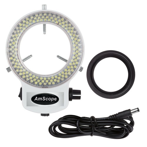 AmScope Adjustable 144 LED Ring Light Illuminator for Stereo Microscope ...