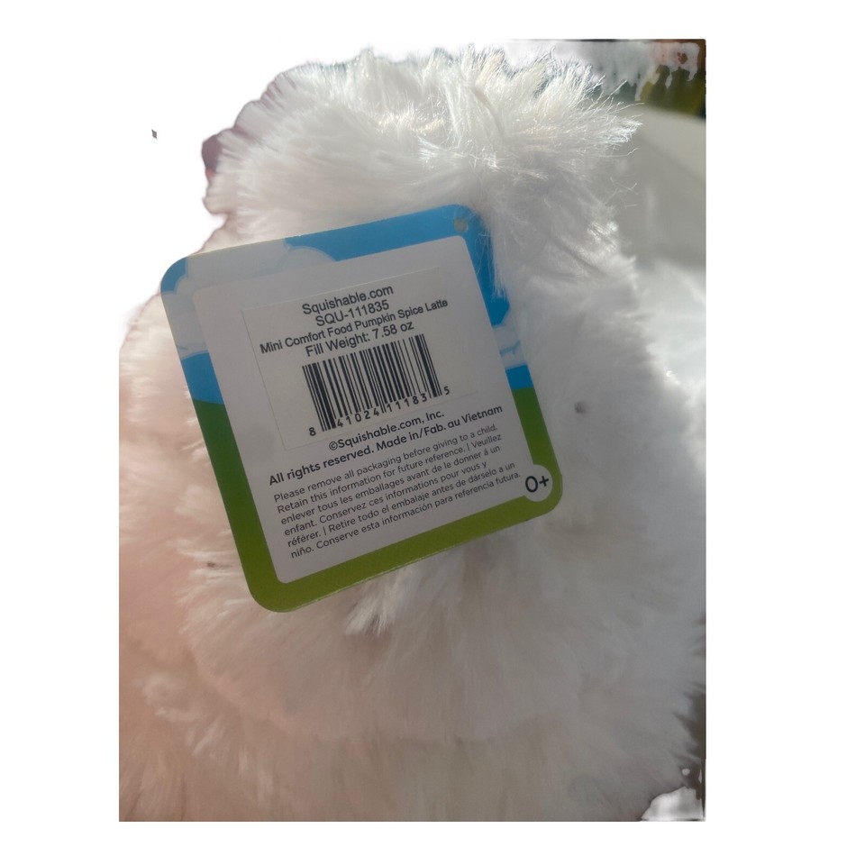 Squishable Comfort Food Pumpkin Spice Latte 12” inch Plush Stuffed ...