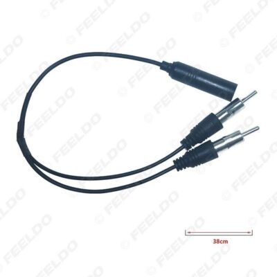 Auto Car Antenna Extension Cord 2Male to Female AM/FM Radio Cable 38cm ...