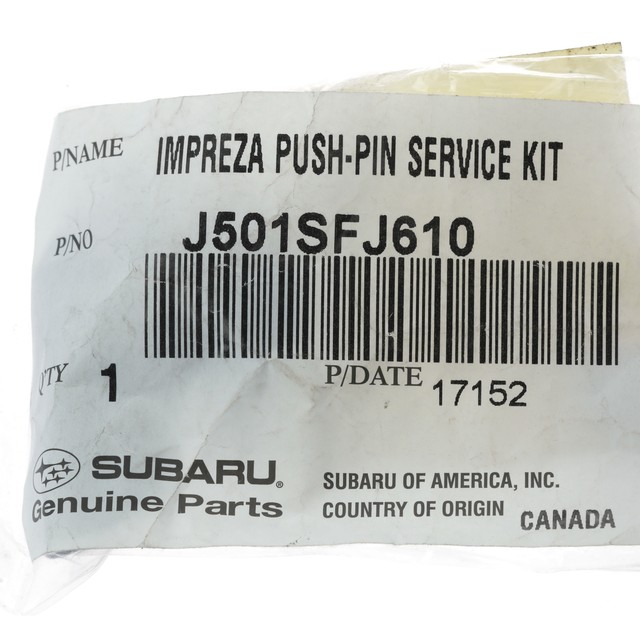 Subaru Genuine OEM Hardware Kit 6 Clips J501SFJ610 for sale online | eBay