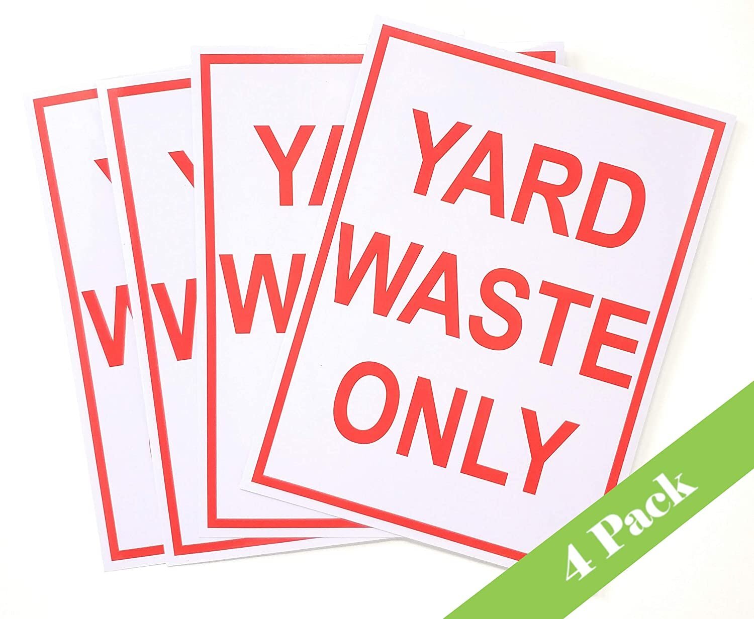 ZAEO Yard Waste Only Decal - Sticker for Trash Cans, Garbage Cans and ...