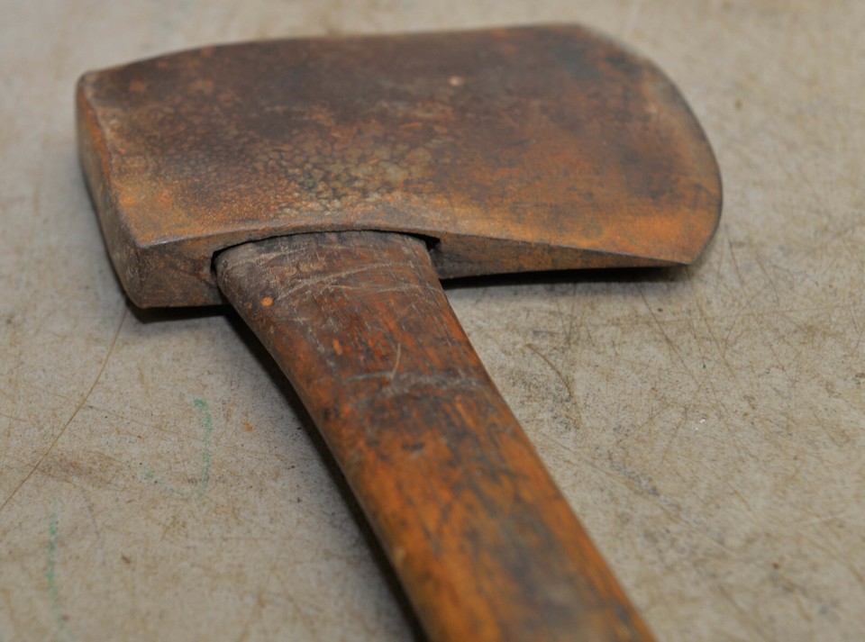 Rare antique N. Serly collectible hand made axe early hatchet frontier ...