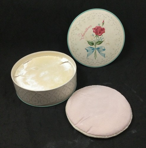 Vintage Avon Quaintance Dusting Powder Box Container With Puff Near ...