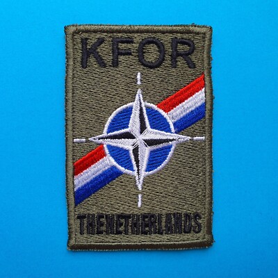 HOLLAND NETHERLANDS Flag NATO KFOR Military Army Sewing Sleeve Badge ...