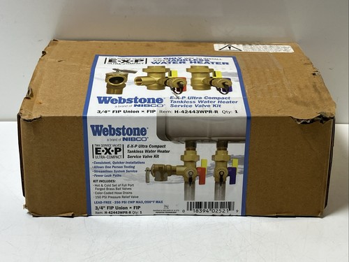 Webstone Valve Kit Tankless Water Heater Service 3/4" EXP H-42443WPR-R ...