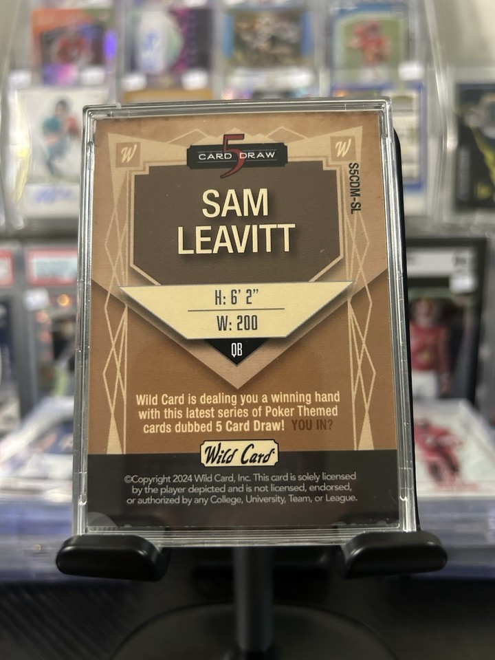 SAM LEAVITT 2024 WILD CARD 5 CARD DRAW GREEN PRC #2/3 SUN DEVILS QQ | eBay