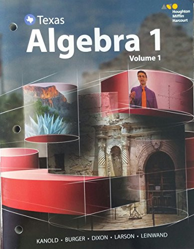 TEXAS ALGEBRA 1 (HMH ALGEBRA 1) By Houghton Mifflin Harcourt Excellent ...
